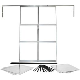 Vitavia Gew&auml;chshaust&uuml;r &raquo;Sirius&laquo; silberfarben silber Einscheibensicherheitsglas 122cm