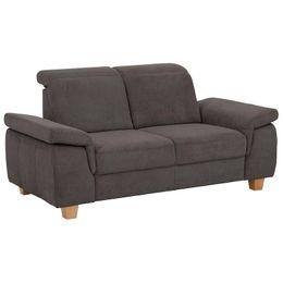 Home Affaire 2-Sitzer &raquo;Dalia&laquo; mit Federkernpolsterung, wahlweise auch mit Kopftteilverstellung grau Luxus-Microfaser Florence (100% Polyester);Luxus-
