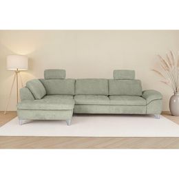 Die PlanBar Ecksofa &raquo;Ottomane MP-IN14007 L-Form, Breite 306 cm&laquo; wahlweise mit Schlaffunktion und verstellbaren Kopfst&uuml;tzen 100% Polyester B/H/T: 306cm