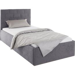 Westfalia Schlafkomfort Polsterbett inkl. Bettkasten bei Ausf&uuml;hrung mit Matratze grau Bezug Bett: 100% Polyester;Bonnell-Federkernmatratze: 51% Polypropylen, 39% Polyester, 