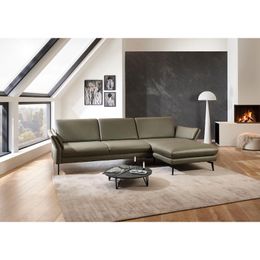 Die PlanBar Ecksofa &raquo;PN-EM23050, L-Form, Breite 289 cm, Leder, bis 120 kg belastbar&laquo; Optional mit Echtleder-R&uuml;cken, Kopfst&uuml;tze, Sitz- und 