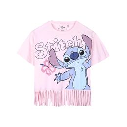 Cerda T-Shirt Disney Lilo & Stich mit Fransen in Rosa | Gr.: 152