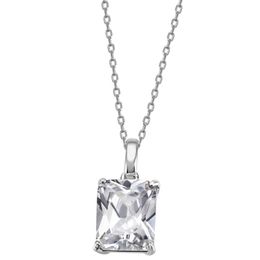 Firetti Damen Kette mit Anh&auml;nger &raquo;Schmuck Geschenk Silber 925 Halsschmuck Halskette Ankerkette Stein&laquo; mit Zirkonia (synth.) silber Silber 925 (