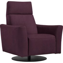 Egoitaliano Sessel &raquo;Blues Designsessel, Loungesessel, Breite 84cm, bequem und elegant&laquo; drehbar, inkl. manuelle Relaxfunktion durch Push-Back-Mechanismus lila 
