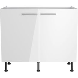 Optifit Sp&uuml;lenschrank &raquo;Klara&laquo; Breite 100 cm wei&szlig; Holzwerkstoff B/H/T: 100cm x 87cm x 58,4cm, T&uuml;ren: 2 Stk.