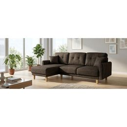 OTTO home Ecksofa &raquo;TRIPLO optionale Schlafsofa mit Bettkasten, Ma&szlig;e B/T/H: 234/164/89 cm&laquo; L-Form wahlweise mit Bettfunktion - Liegefl&auml;che 132x210 cm 