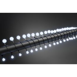 Konstsmide LED-Lichterkette 80 Stk.-flammig LED Globelichterkette, kleine & gro&szlig;e runde Dioden, 80 Dioden schwarz Dioden 80 Stk. Flammen 80 Stk., 