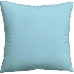 Schlafgut Kissenbezug &raquo;Premium Kissenbezug Knitted Jersey (1 St)&laquo; Ton-in-Ton Rei&szlig;verschluss, Bio-Baumwolle mit Elasthan, Uni, OEKO Tex blau Jersey, Obermaterial