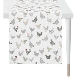 Apelt Tischl&auml;ufer &raquo;6710&laquo; grau Baumwolle, Polyester B/L: 140cm x 42cm, rechteckig