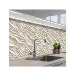 OnlyWow K&uuml;chenr&uuml;ckwand Wellen | Gr.: 80 x 60 cm