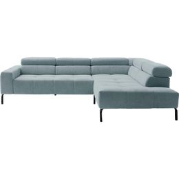 Home Affaire Ecksofa &raquo;Claya Move, L-Form, Kopf- & R&uuml;ckenverstellung, Breite 282 cm&laquo; Moderne Steppung, weicher Polsteraufbau & saugroboterfreundliche 