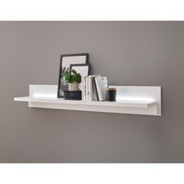 Home Affaire Wandboard &raquo;LONG ISLAND&laquo; in moderner Trendfarbe, inklusive Beleuchtung wei&szlig; Holzwerkstoff B/H/T: 150cm x 24cm x 24cm, Absetzung Wei&szlig;