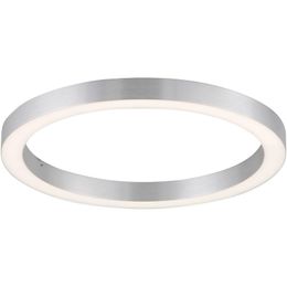 Neuhaus PURE LED Deckenleuchte &raquo;PURE Lines Round&laquo; LED-Board 1 Stk. warmwei&szlig; - kaltwei&szlig; Stufenlos dimmbar &uuml;ber Fernbedienung, CCT silber 1, &Oslash; 50cm H: 