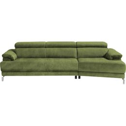 Egoitaliano Ecksofa &raquo;Soul, extravagantes Designsofa, Megasofa, super bequem, tolle Details&laquo; mit Trapez-Abschlu&szlig;element, inkl verstellbarer Kopfteile gr&uuml;n B/H/T: 