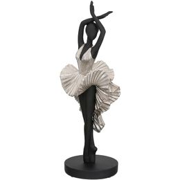 Gilde Dekofigur &raquo;Skulptur Ballerina Ballet schwarz H. 44 cm&laquo; schwarz Kunstharz B/H/T: 13,5cm x 44cm x 13,5cm