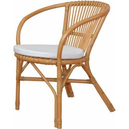 Home Affaire Rattanstuhl () handgeflochten, Sitztiefe ca. 50 cm gelb Rattan B/H/T: 60cm x 75cm x 65cm