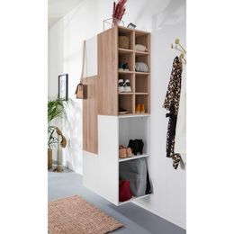 OTTO home Schuhregal &raquo;Fricka&laquo; mit einer sch&ouml;nen Holzfolien Optik, Stauraum f&uuml;r ca. 3 bis 6 Paar beige Holzwerkstoff B/H/T: 43cm x 84,5cm x 35cm, 2 Stk