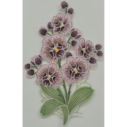 Stickereien Plauen Fensterbild &raquo;Orchidee&laquo; bunt Polyester B/L: 20cm x 29cm