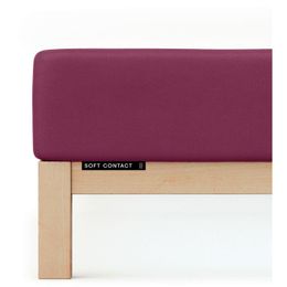 Schlafgut Spannbettlaken &raquo;Soft Contact&laquo; 100% Bio Baumwolle lila Feinbiber, Obermaterial: 100% Baumwolle B/L: 200cm, 1 Stk., Feinbiber, 180-200x200 25cm