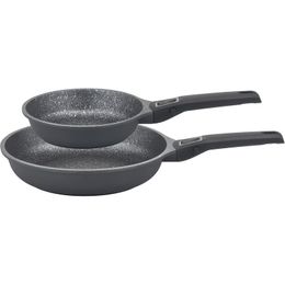 GSW Pfannen-Set &raquo;Easy Click&laquo; Aluminiumguss Set, 1x Bratpfanne &Oslash; 20 cm, 1x Bratpfanne &Oslash; 28 cm, 2 Stk. tlg. Induktion schwarz &Oslash; 28cm