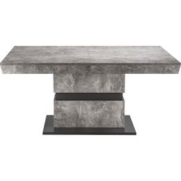 ByLiving Esstisch &raquo;Matthew&laquo; mit Auszugsfunktion, Breite 140-195 cm oder 160-215 cm grau B/H/T: 160cm x 75cm x 90cm, Synchronauszug