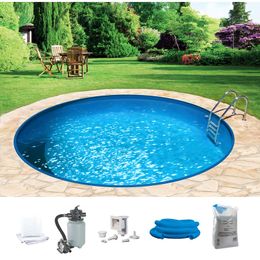 Konifera Rundpool &raquo;HOLIDAY 5&laquo; H&ouml;he 120 cm, in verschiedenen Gr&ouml;&szlig;en wei&szlig; &Oslash;/B/H/L: 250cm x Breite x H&ouml;he 120cm x L&auml;nge, 5 l