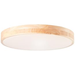 Brilliant Deckenleuchte &raquo;Slimline&laquo; LED-Modul 1 Stk. Farbwechsler LED Wand- und Deckenlampe 49cm holz hell/wei&szlig; wei&szlig; 1, &Oslash; 49cm H: 8,5cm, 1 Stk.