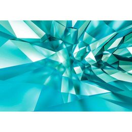 Komar Fototapete &raquo;3D Crystal Cave - Gr&ouml;&szlig;e 368 x 254 cm&laquo; bedruckt glatt Wohnzimmer, Schlafzimmer bunt Papier B/L: 368m x 254m, Rollen: 8