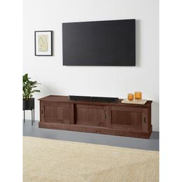 OTTO home Lowboard &raquo;Schr&ouml;der&laquo; Kommode mit 3 Schiebet&uuml;ren, aus massivem Kiefernholz braun FSC -zertifiziertes Massivholz B/H/T: 170cm x 45cm x 40cm, 