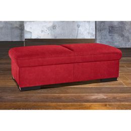exxpo - sofa fashion Hocker &raquo;Salerno Bankhocker, bequem und komfortabel&laquo; rot Hybrid Lederfaserstoff (Grundgewebe 41% Lederfaser, 39% Polyester, 20% 