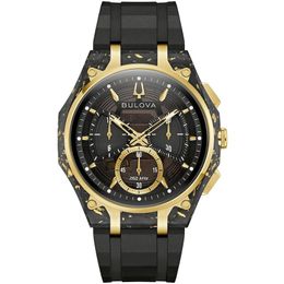 Bulova Herren Chronograph &raquo;Curv&laquo; Quarzuhr, Armbanduhr, Herrenuhr, analog, Stoppfunktion schwarz Einheitsgr&ouml;&szlig;e