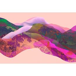 Livingwalls living walls Fototapete &raquo;Walls by Patel Magic Mountain&laquo; glatt Vlies, Wand lila Vlies B/L: 4m x 2,7m