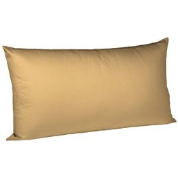 Fleuresse Kissenbezug &raquo;Colours Mako Satin, 100% Baumwolle, mit Rei&szlig;verschluss&laquo; Mako Satin, gl&auml;nzend, glatt, Premium Qualit&auml;t beige Mako-Satin, Mako-