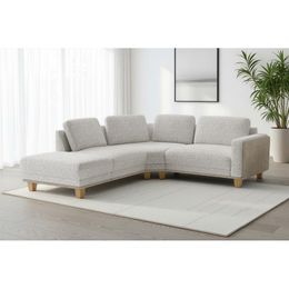 Sit & More sit&more Ecksofa &raquo;Concept&laquo; Modernes Sofa in drei Fu&szlig;farben zur Auswahl grau 100% Polyester B/H/T: 223cm x 84cm x 251cm, langer Schenkel links,mit Fu&szlig; 