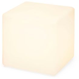 OTTO home LED Solarleuchte &raquo;Eellin, LED-Solar W&uuml;rfelleuchte 30 cm&laquo; LED-Modul 1 Stk. RGB Warmwei&szlig; mit Erdspie&szlig; wei&szlig; H: 31cm, 1 Stk.