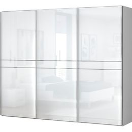OTTO home Schwebet&uuml;renschrank &raquo;Piano, FSC-zertifiziert, mit Einlegeb&ouml;den und Kleiderstangen&laquo; in 3 Breiten, 224cm hoch, mit verchromten Aufleistungen, 