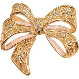 Firetti Damen Brosche &raquo;Schmuck Geschenk Ansteckschmuck Schleife&laquo; () mit Zirkonia (synth.) gold Einheitsgr&ouml;&szlig;e