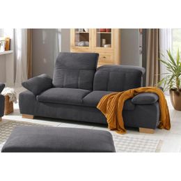 Home Affaire 2,5-Sitzer &raquo;Bergamo Multifunktions-Couch, elegant und komfortabel&laquo; mit Armlehn-und R&uuml;ckenfunktion, Federkern grau Chenille 100% Polyester
