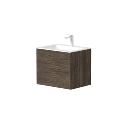 Welltime Waschtisch &raquo;Gama&laquo; inklusive Waschbecken, mit Push-to-Open-Funktion, FSC zertifiziert braun 61cm, B/H/T: 61cm x 50cm x 46cm