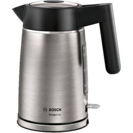 Bosch Wasserkocher &raquo;DesignLine TWK5P480, Ausgie&szlig;en ohne Spritzer, Tassenanzeige&laquo; 1,7 l 2400 W gro&szlig;e Wasserstandsanzeige, &Uuml;berhitzungsschutz, Edelstahl
