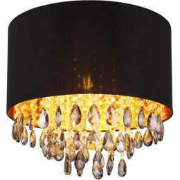 Globo LIGHTING Deckenleuchte &raquo;COLETTA&laquo; E27 1 Stk. Deckenlampe/goldfarben/Glaskristalle/rauchfarben/elegant 1 Stk.