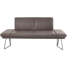 K+w Komfort & Wohnen K+W Komfort & Wohnen Essbank &raquo;Pego Polsterbank&laquo; Seitenteilverstellung, wahlweise in 206 oder 226cm, Echtleder Bezug braun B/H/T: 206cm x 88cm x 66cm, 