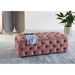 Home Affaire Polsterhocker &raquo;KALINA, hochwertige Knopfheftung, B/T/H: 120/55/45 cm&laquo; mit Staufach und innenliegenden Laschen zur besseren Aufbewahrung 