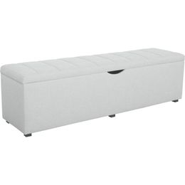 Home Affaire Hockerbank &raquo;Checked&laquo; mit Stauraum, Breite 120 cm und 160 cm, als Bettbank geeignet grau Struktur fein (100% Polyester) f&uuml;r Bett Classico,
