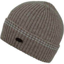 Chillouts Unisex Chillouts Beanie &raquo;Kiran Hat&laquo; mit Umschlag und Rippstrickoptik beige Einheitsgr&ouml;&szlig;e