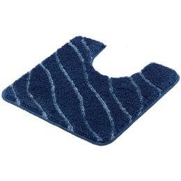 Kleine Wolke Badematte &raquo;Tram, Badvorleger, Badezimmer Teppich&laquo; H&ouml;he 20 mm rutschhemmend beschichtet fu&szlig;bodenheizungsgeeignet Badteppich, modernes Wellen Design, 