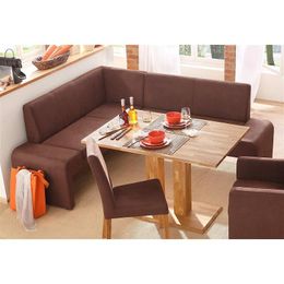 Home Affaire Eckbank &raquo;Bologna&laquo; in 2 Gr&ouml;&szlig;en (langer Schenkel 180 oder 200 cm), verschiedene Qualit&auml;ten braun B/H/T: 200cm x 84cm x 160cm, Luxus-