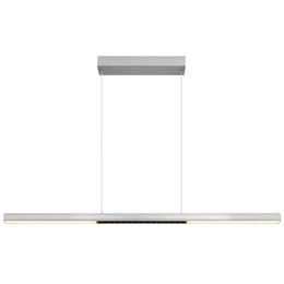 Globo LIGHTING H&auml;ngeleuchte &raquo;CODY&laquo; LED-Modul 1 Stk. Warmwei&szlig; H&auml;ngeleuchte Aluminium geb&uuml;rstet, Opal, Soft-Lift, LED 24W silber 1, H: 150cm, 1 Stk.