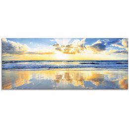Artland Glasbild &raquo;Sonnenaufgang &uuml;ber dem Ozean&laquo; Himmel 1 Stk. tlg. in verschiedenen Gr&ouml;&szlig;en blau B/H/T: 125cm x 50cm, Glasbild Himmel, 1 Stk.