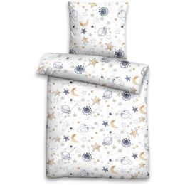 Biberna Kinderbettw&auml;sche &raquo;Heleni in Gr. 100x135 oder 135x200 cm, f&uuml;r Kinder, Kinderbettw&auml;sche&laquo; 2 Stk. Feinbiber kuschelig warm im Winter, Kinderbettw&auml;sche mit